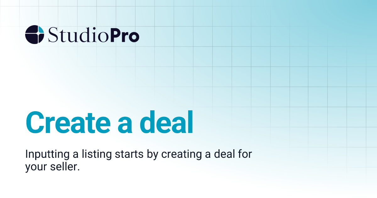 Create a deal | Studio Pro