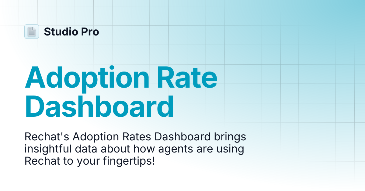 Adoption Rate Dashboard | Studio Pro