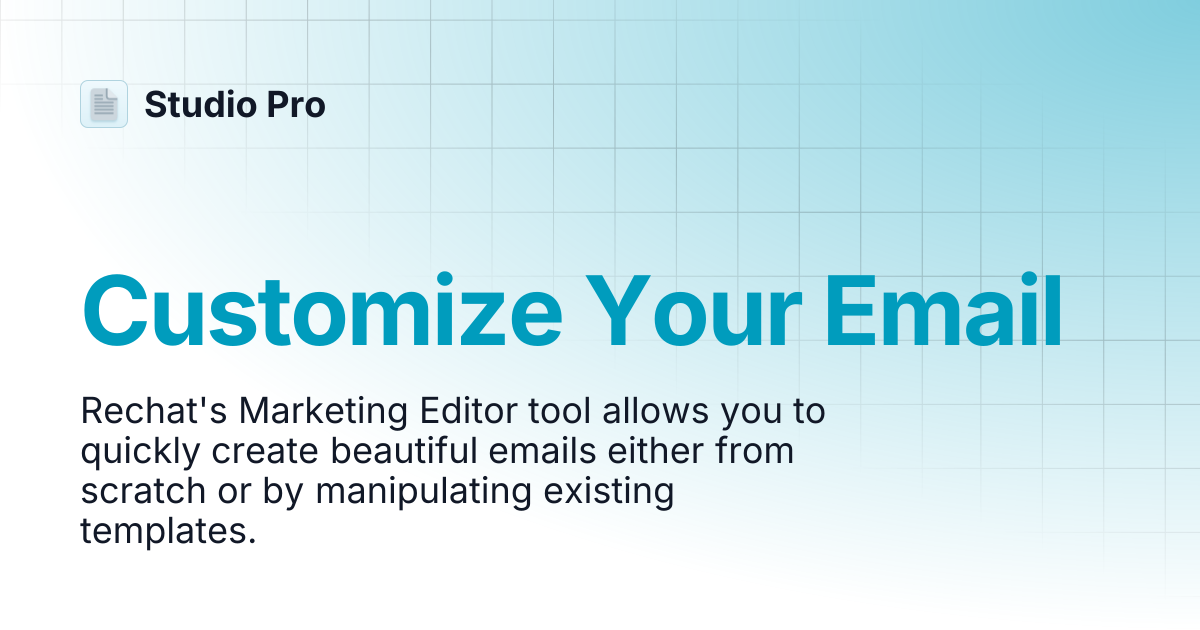 Customize Your Email | Studio Pro