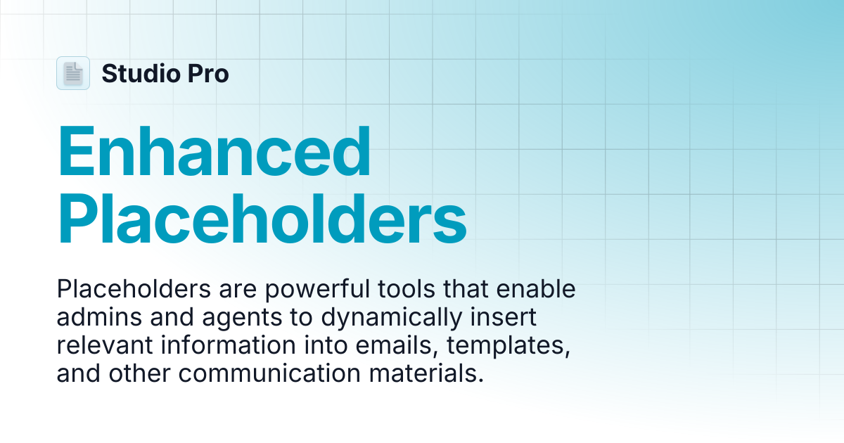 Enhanced Placeholders | Studio Pro