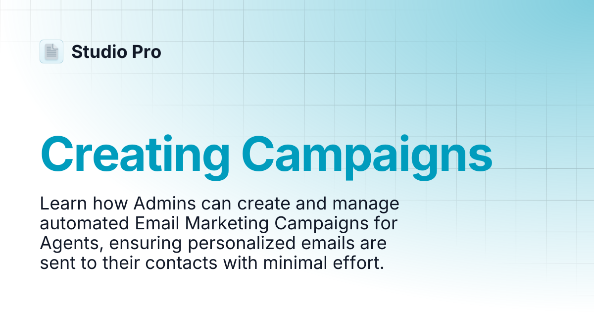 Creating Campaigns | Studio Pro