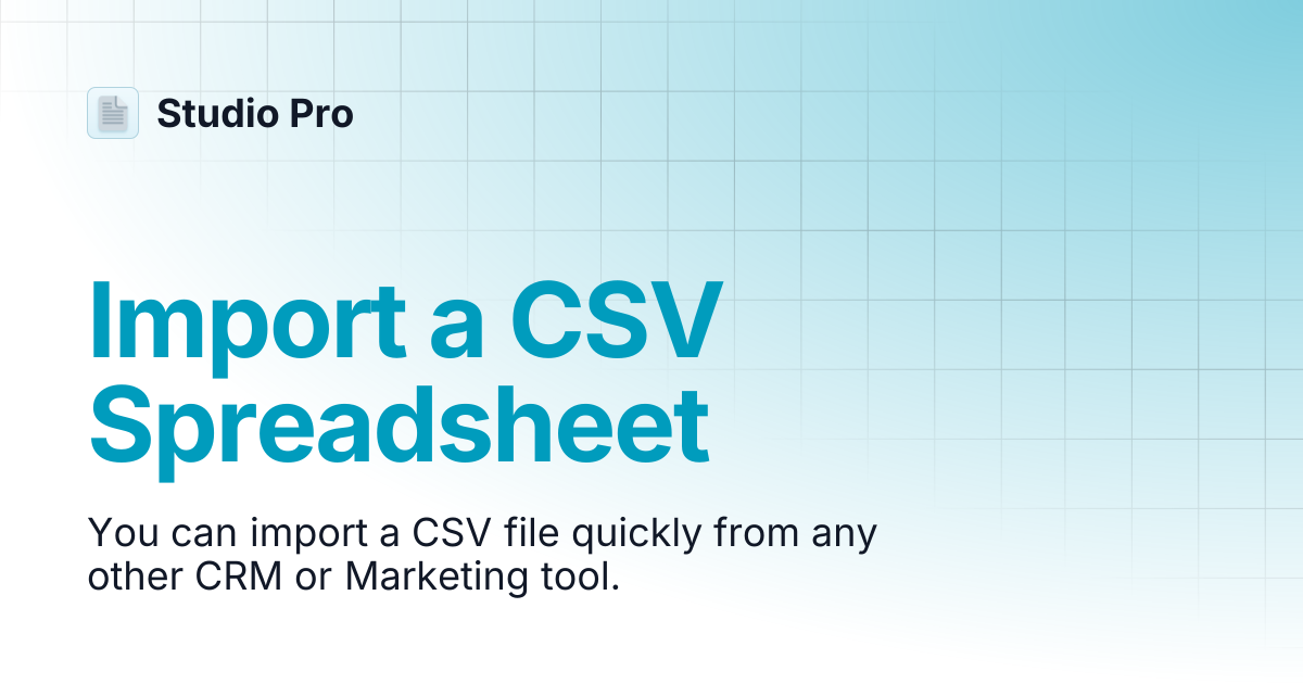 Import a CSV Spreadsheet | Studio Pro