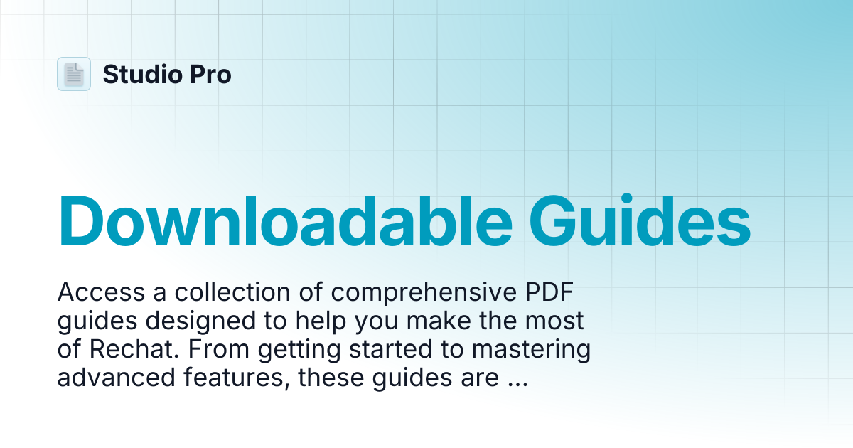 Downloadable Guides | Studio Pro