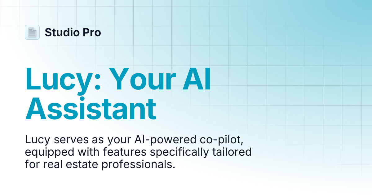 Lucy: Your AI Assistant | Studio Pro